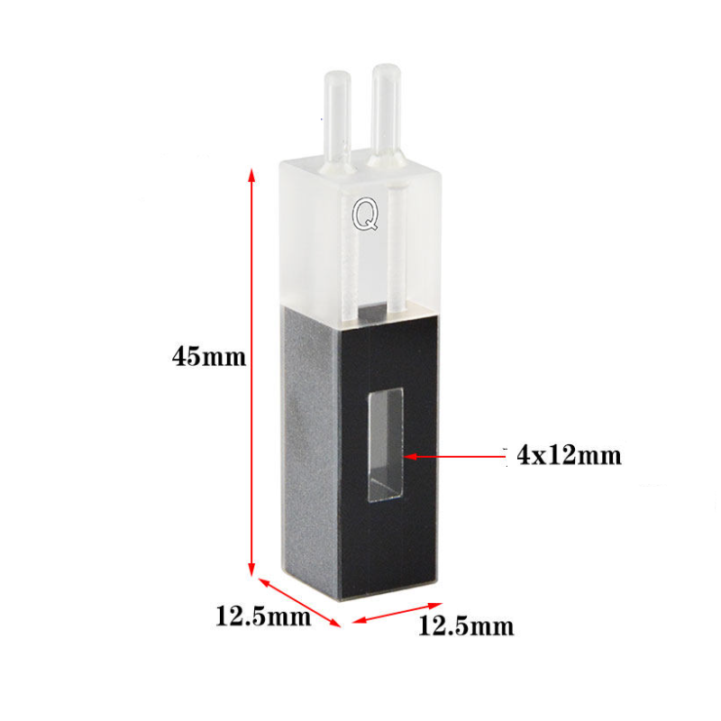 UV quartz micro black flow through cell,lightpath 10 mm | Laborxing