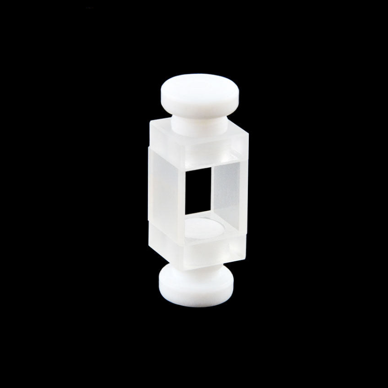 UV quartz closed flow through cell with PTFE stopper, Lightpath 10 mm ...