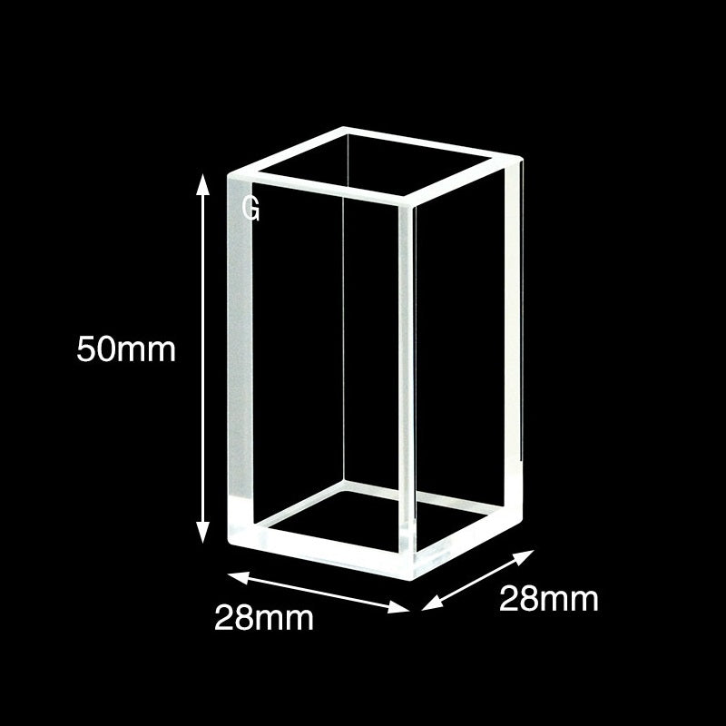 Optical glass macro volume cuvette with 5 clear windows,lightpath 22 m ...