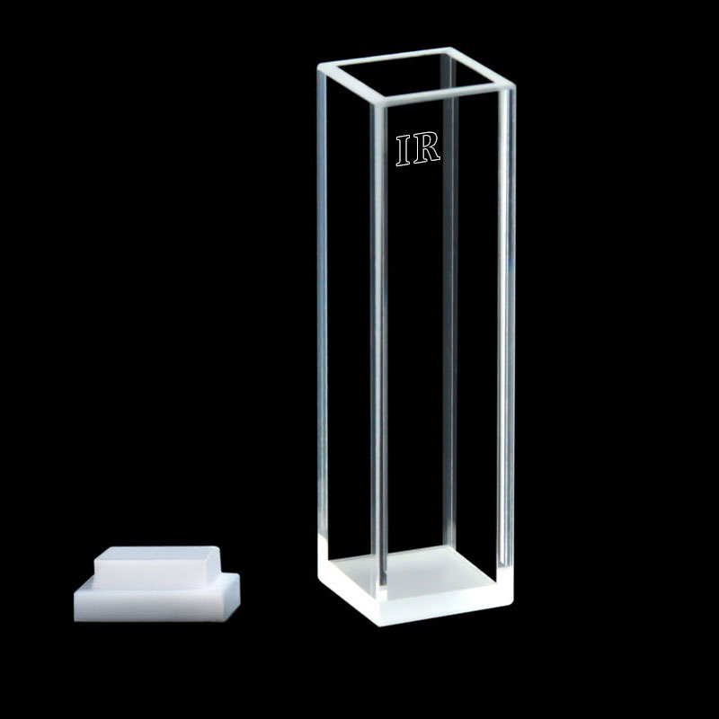 IR quartz macro cuvettes with PTFE lid, Lightpath 10 mm | Laborxing