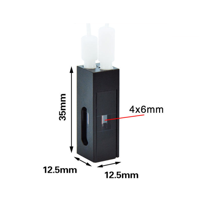 UV quartz sub-micro tablet dissolution cell with PTFE tubing and 4x6 m ...
