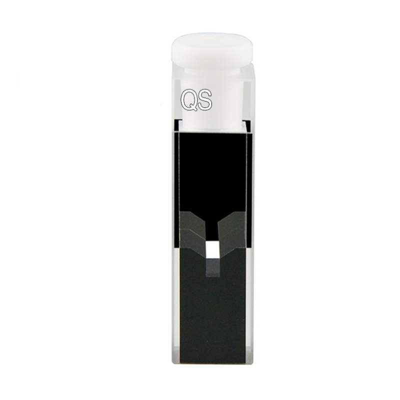 UV sub-micro black cuvette with PTFE stopper,2 clear windows | Laborxing