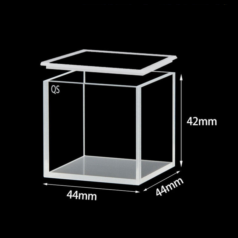 UV quartz square cell with lid, 4 clear windows | Laborxing