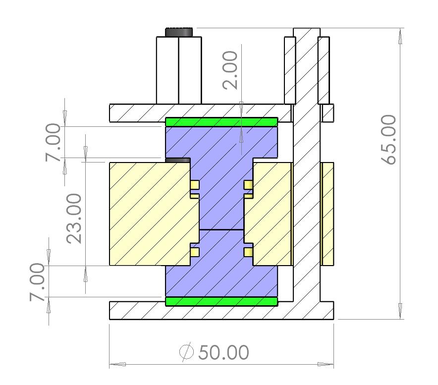 Standard pressure jig and testing cell kit for solid-state battery, Mo ...