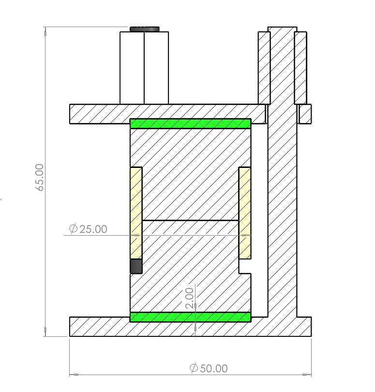 Pressure jig and high temperature testing cell kit for solid-state bat ...