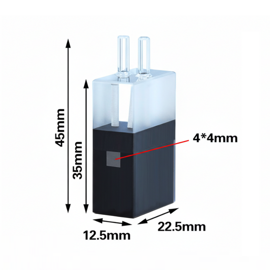 UV quartz sub-micro black flow through cell,lightpath 20 mm | Laborxing