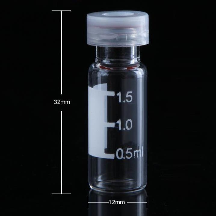 100 pcs/pack, Sample vials with snap-on ring and cap, 2 ml to 4 ml ...