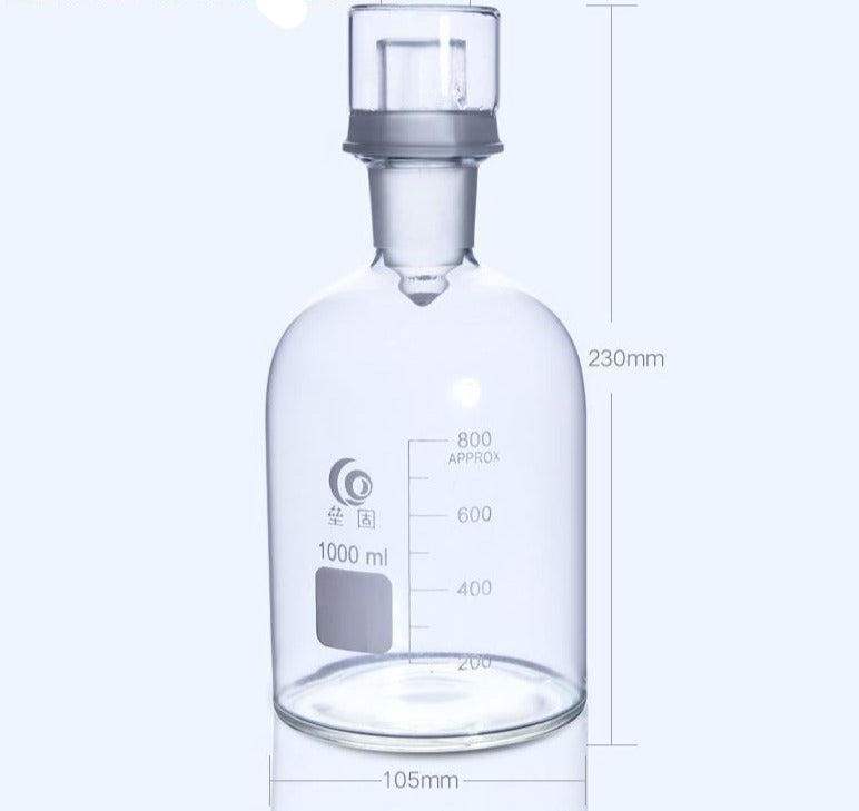 Bod bottle with cover, clear glass, 125 ml to 1.000 ml | Laborxing