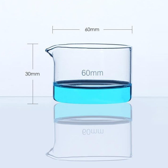 Crystallization dish with spout, clear glass, diameter | Laborxing