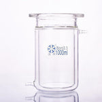Double jacketed flat bottom cylindrical reaction vessel, flange diamet ...