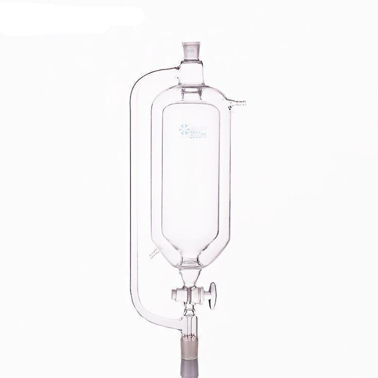 Double jacketed dropping funnel with pressure compensation and glass s ...