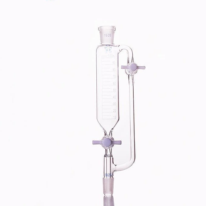 Dropping funnel with PTFE stopcock on pressure compensation tube, grad ...