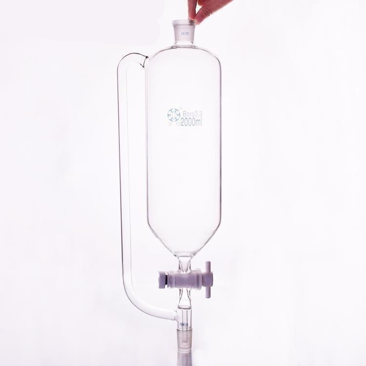 Cylindrical separating funnel with stopcock and stopper, graduated, 50 ...