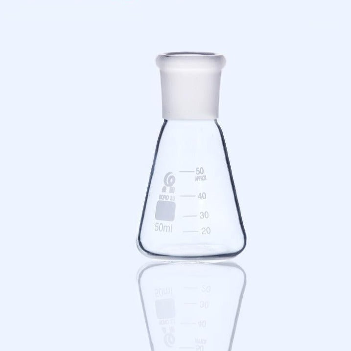 Erlenmeyer flask with ground glass joint, 25 ml to | Laborxing