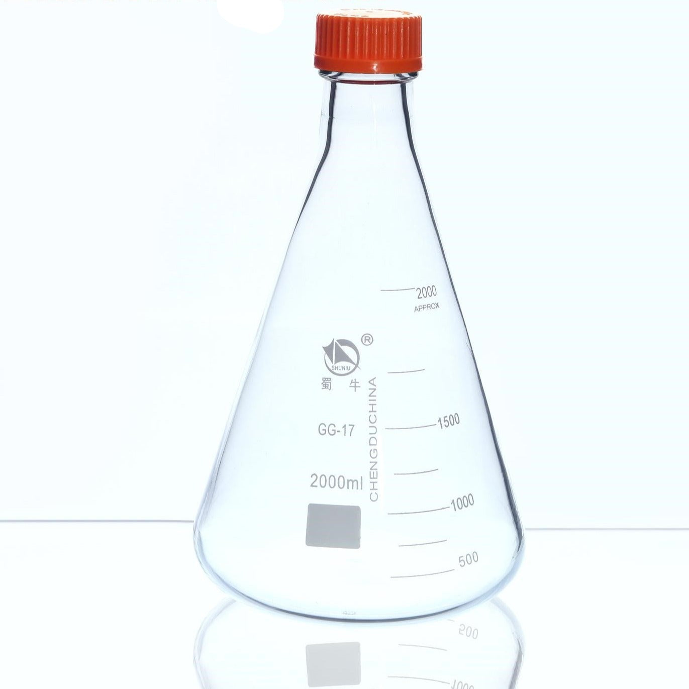 Erlenmeyer flask with screw closure, heavy duty, 250 ml to 5.000 ml ...