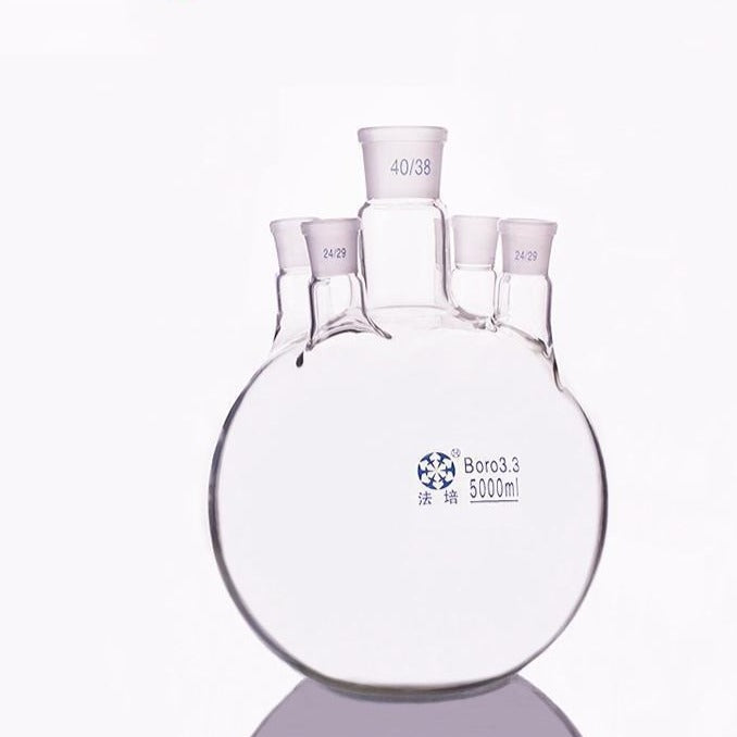 Five-necked flat-bottom flask, capacity 150 to 5.000 ml | Laborxing