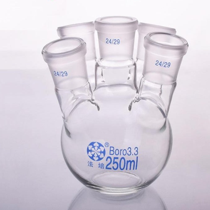 Five-necked flat-bottom flask, capacity 150 to 5.000 ml | Laborxing