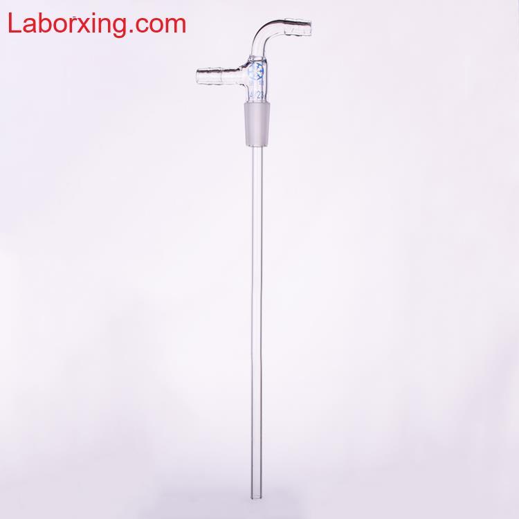 Inlet tube with joint and vacuum take-off, length 200 mm | Laborxing