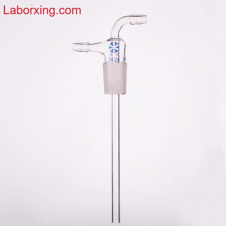 Inlet tube with joint and vacuum take-off, length 200 mm | Laborxing