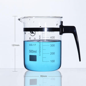 Measuring beaker with handle, graduated, 500 ml to 1.000 ml | Laborxing