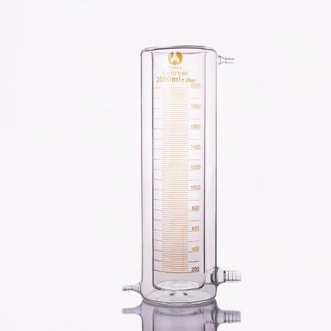 Double jacketed measuring cylinder, capacity 200 to | Laborxing