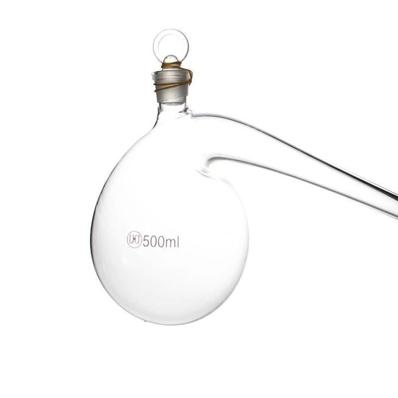 Flat bottom distilling flask with side tube and joint, 250 to 3.000 ml ...