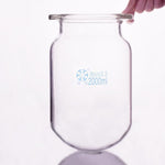 Round bottom cylindrical reaction vessel , flange diameter DN 100 to D ...