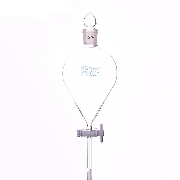 Separating funnel with PTFE stopcock and glass stopper, capacity 60 ml ...