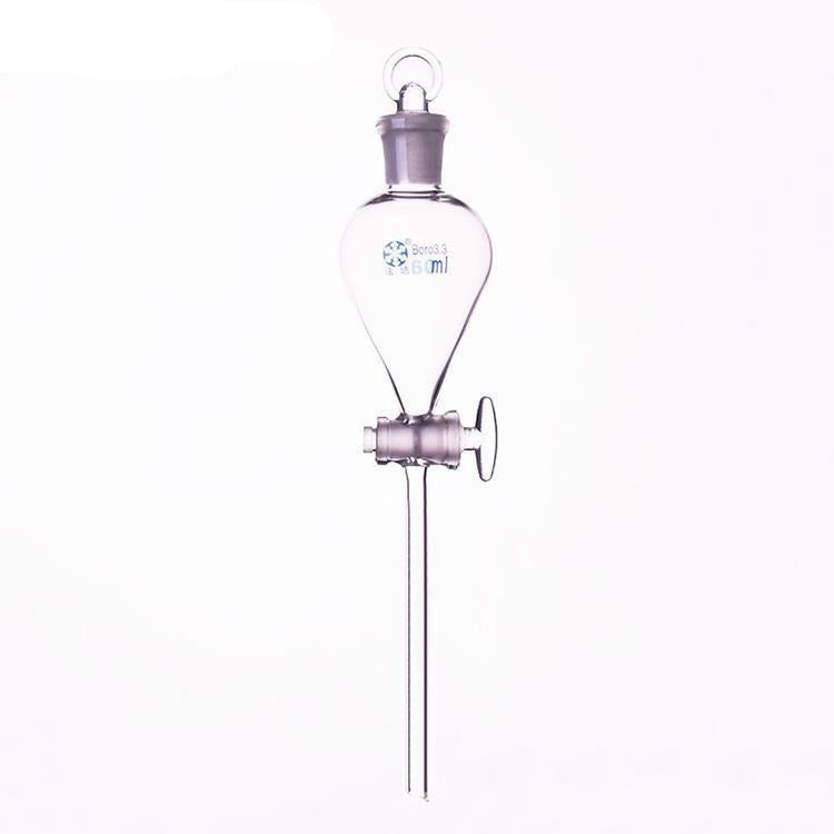 Cylindrical separating funnel with stopcock and stopper, graduated, 50 ...
